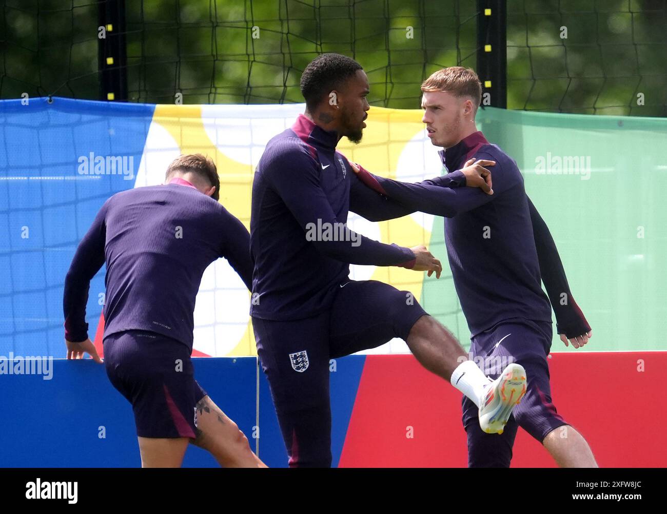 England's Ivan Toney and Cole Palmer at a training session at Spa ...