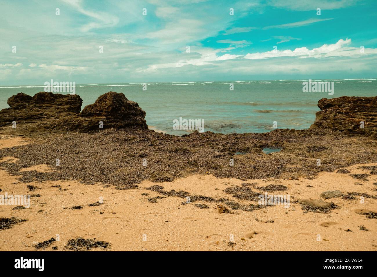 Corol rocks at the beach at Malindi Beach in Malindi Town in Kenya ...