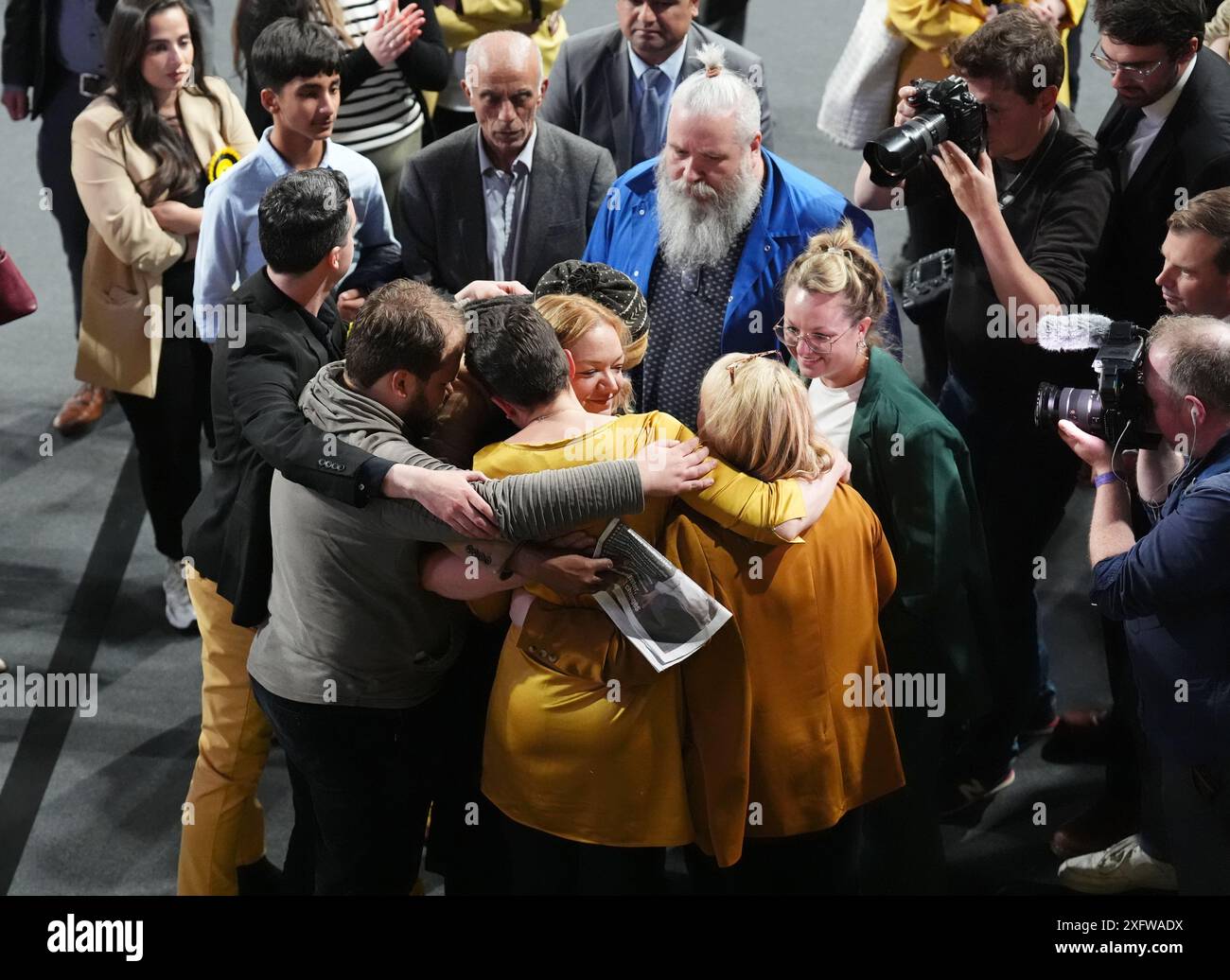 SNP Alison Thewliss is consoled after losing the Glasgow North seat at ...