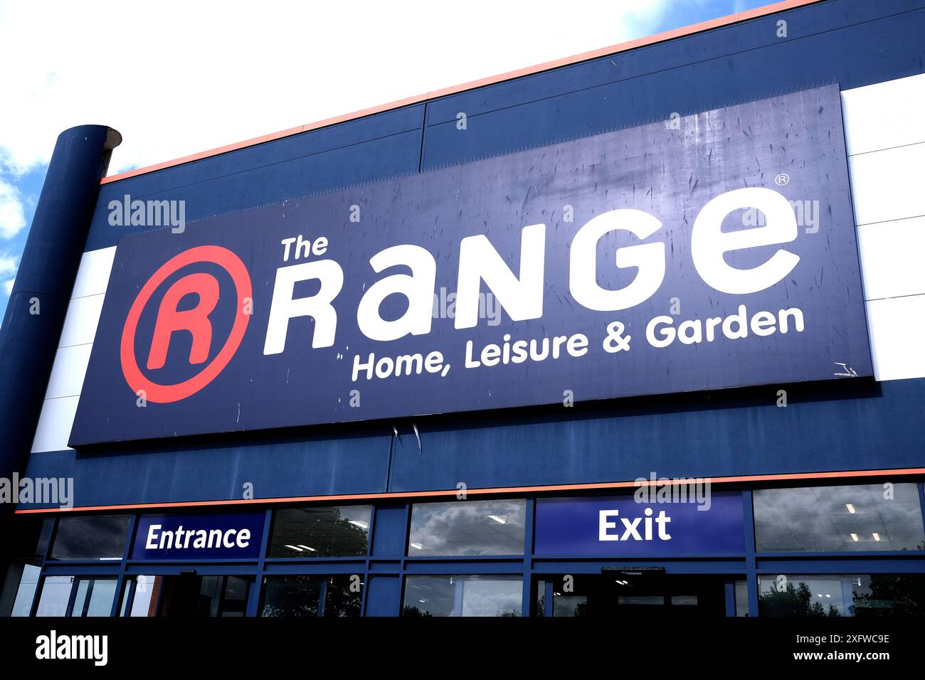 the range retail shop showing the logo name,sturry,canterbury,kent,uk ...