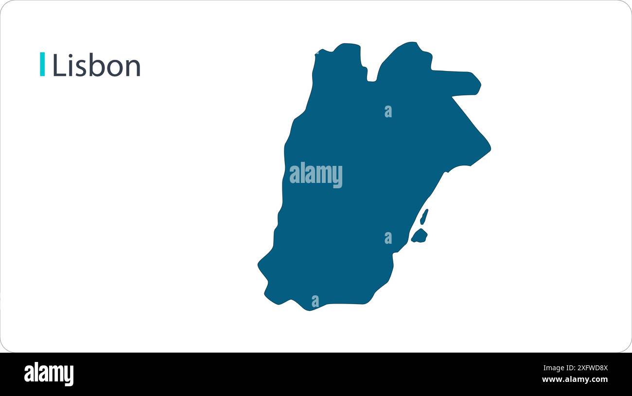 Map of Lisbon, Portugal map, region of Portugal, showing its states and ...