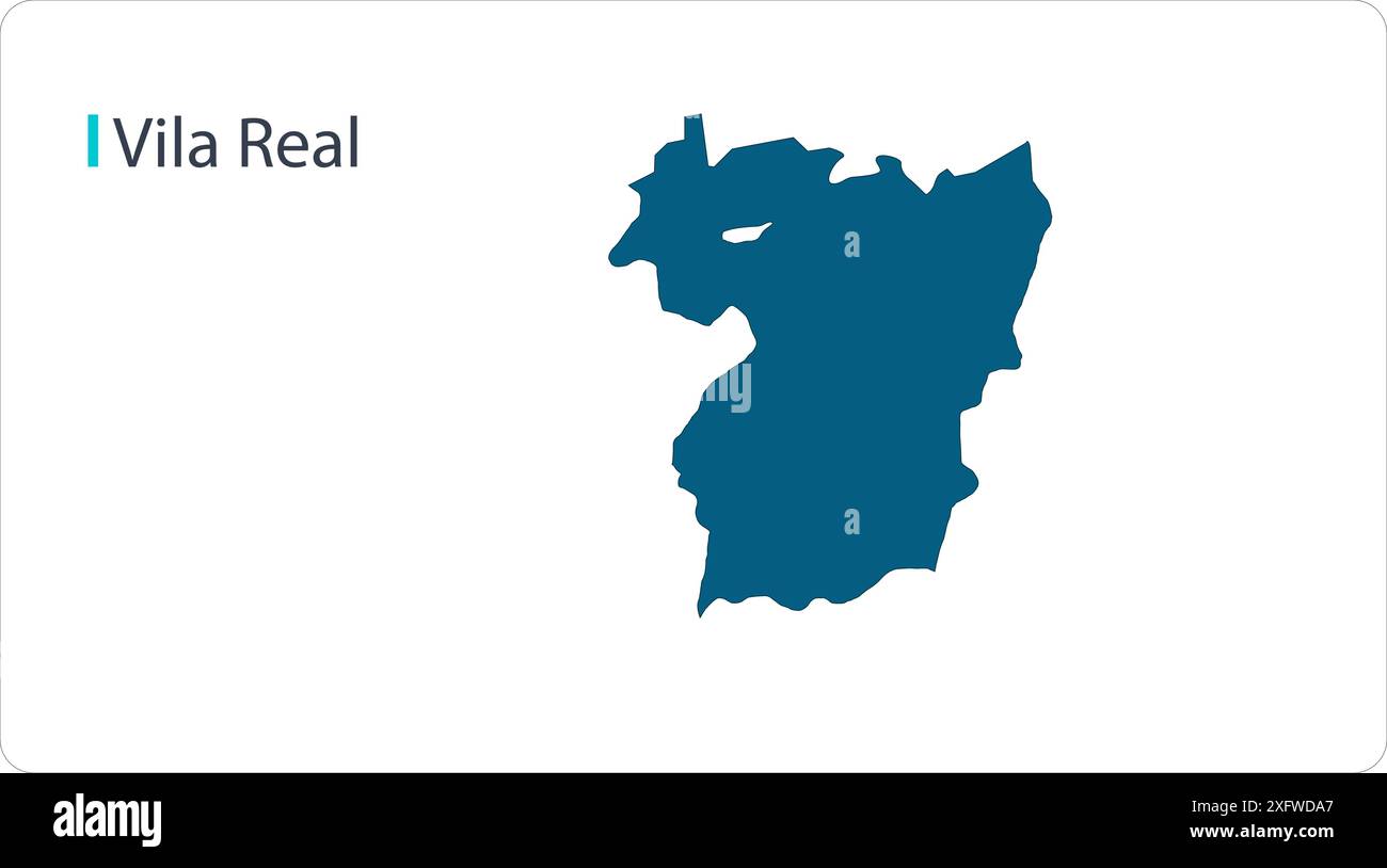 Map of Vila Real, Portugal map, region of Portugal, showing its states ...