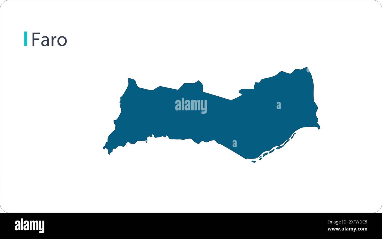 Map of Faro, Portugal map, region of Portugal, showing its states and ...