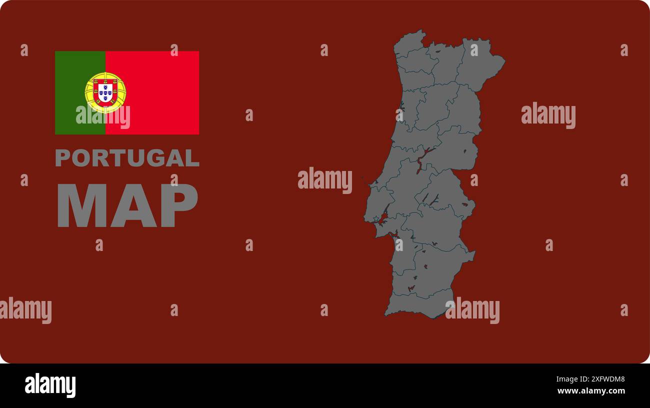 Map of Portugal Map, Portugal map, region of Portugal, showing its ...