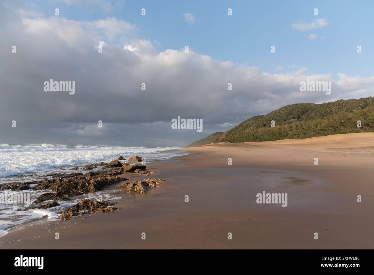 Cape Vidal beach in early morning, Isimangaliso Wetland Park ...