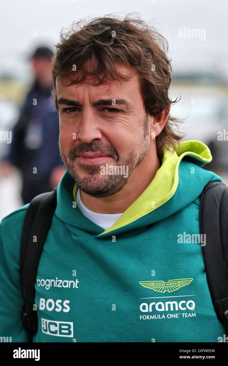 Silverstone, UK. 05th July, 2024. Fernando Alonso (ESP) Aston Martin F1 ...