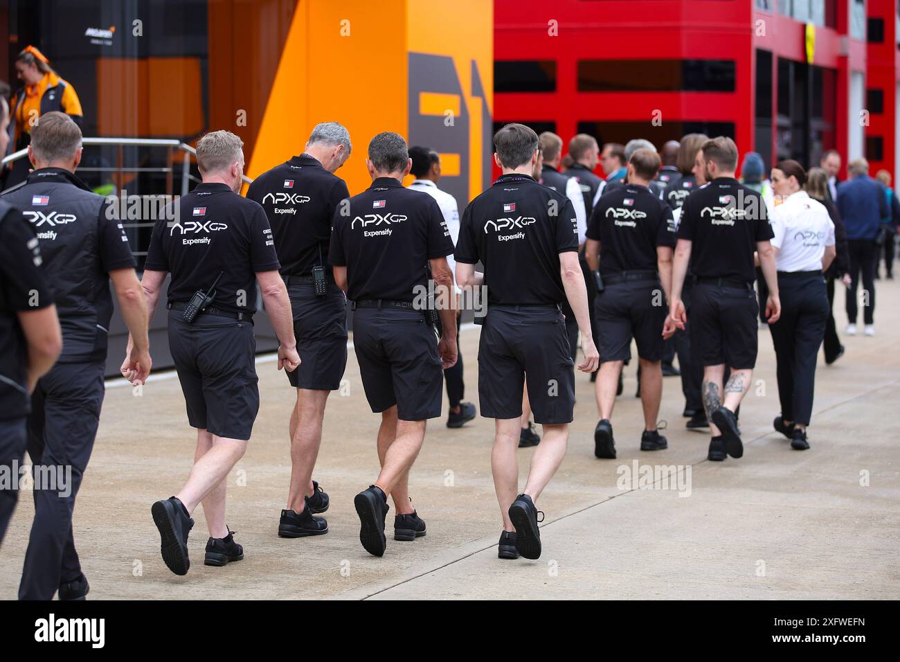 Silverstone, UK. 05th July, 2024. APX GP Team crew filming in the ...