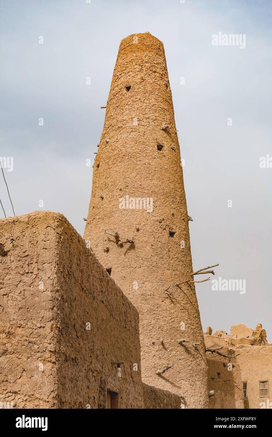 A traditional mud brick tower in the ruined fortress city of Shali, Siwa Oasis. The Siwa Oasis ...