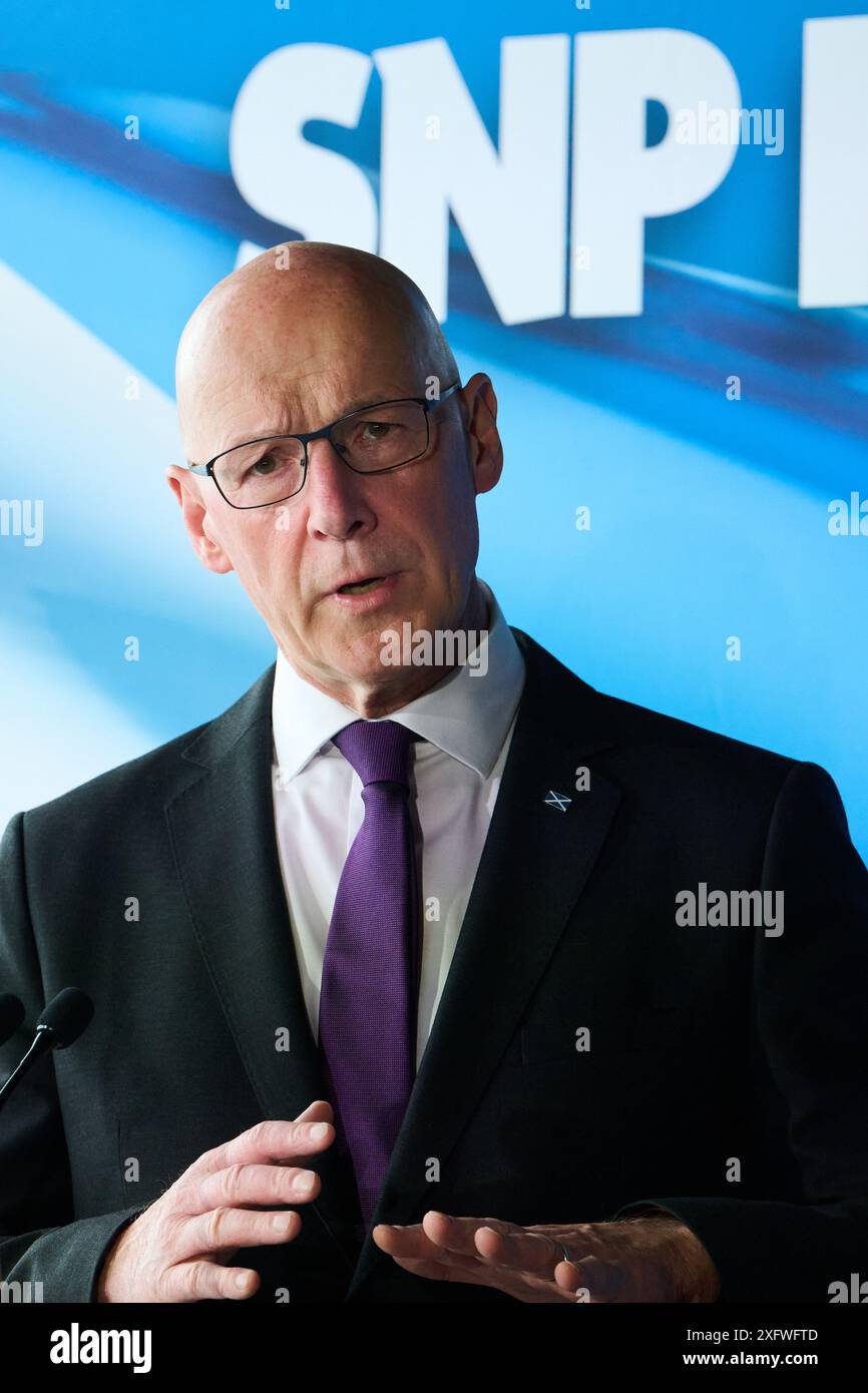 Edinburgh Scotland, UK 05 July 2024. SNP Leader John Swinney at The ...