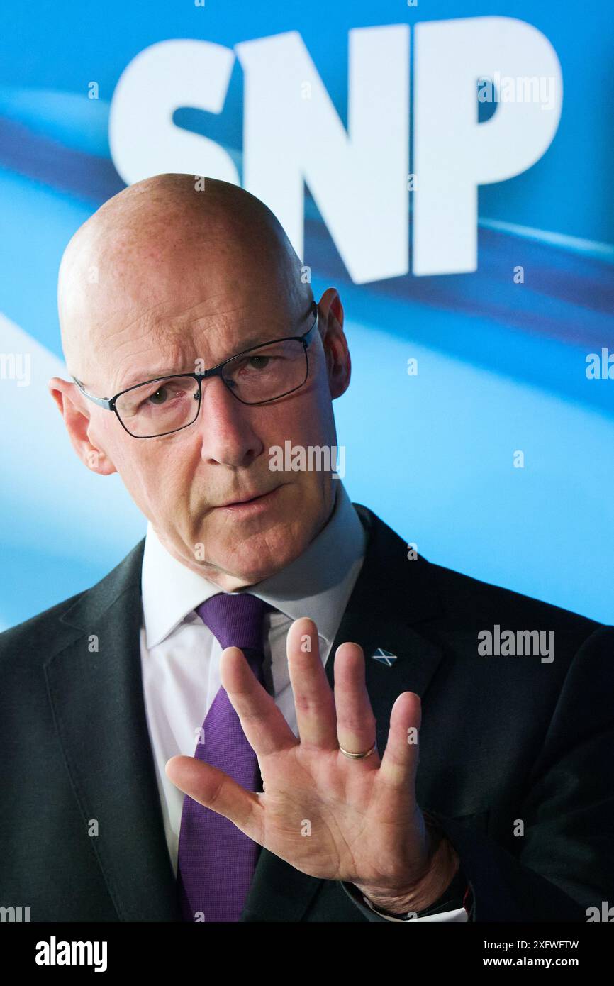 Edinburgh Scotland, UK 05 July 2024. SNP Leader John Swinney at The ...