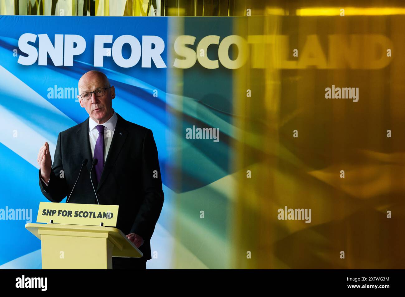 Edinburgh Scotland, UK 05 July 2024. SNP Leader John Swinney at The ...