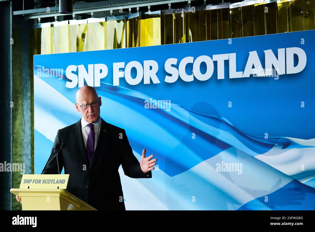 Edinburgh Scotland, UK 05 July 2024. SNP Leader John Swinney at The ...