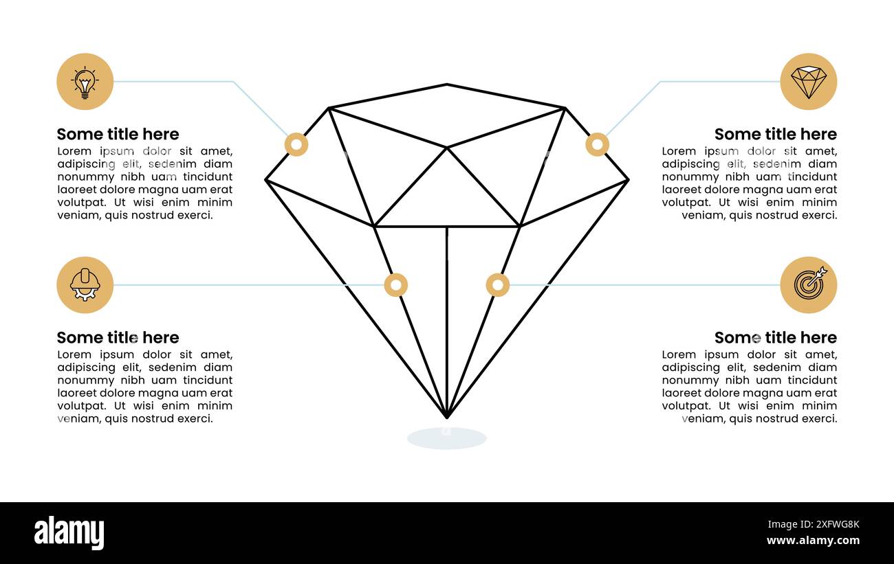 Infographic template with icons and 4 options or steps. Diamond. Can be ...