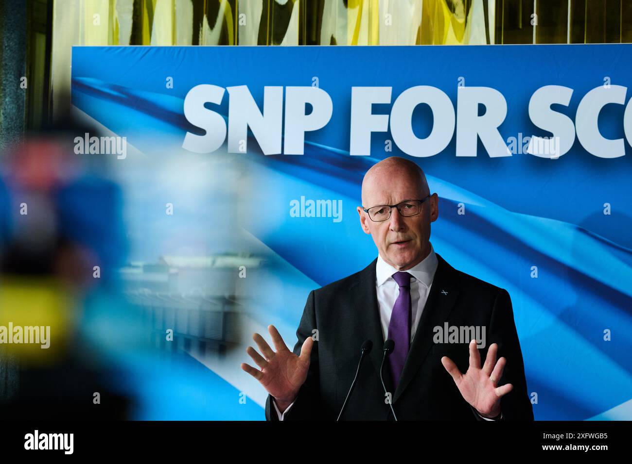 Edinburgh Scotland, UK 05 July 2024. SNP Leader John Swinney at The ...