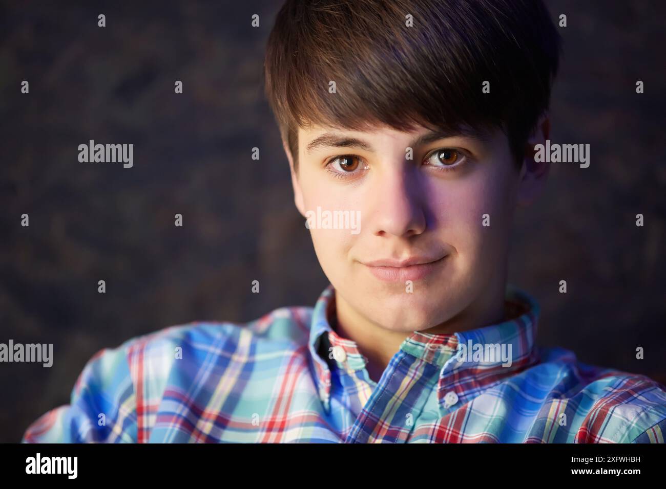 Portrait Young Boy 16 years Stock Photo - Alamy
