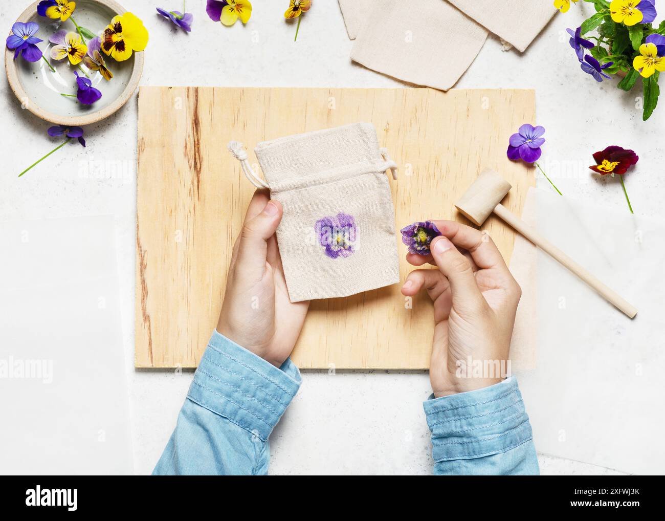 Step 4. Peel off the top layer of fabric to reveal the print and pull ...