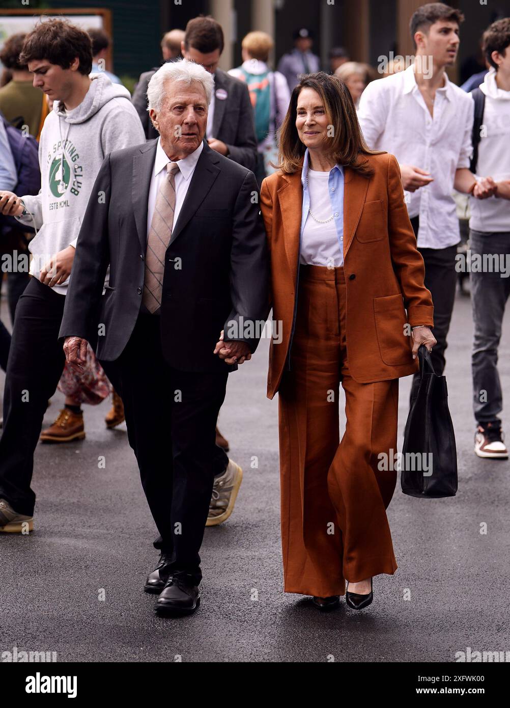 Dustin Hoffman and Lisa Hoffman arrives on day five of the 2024 ...