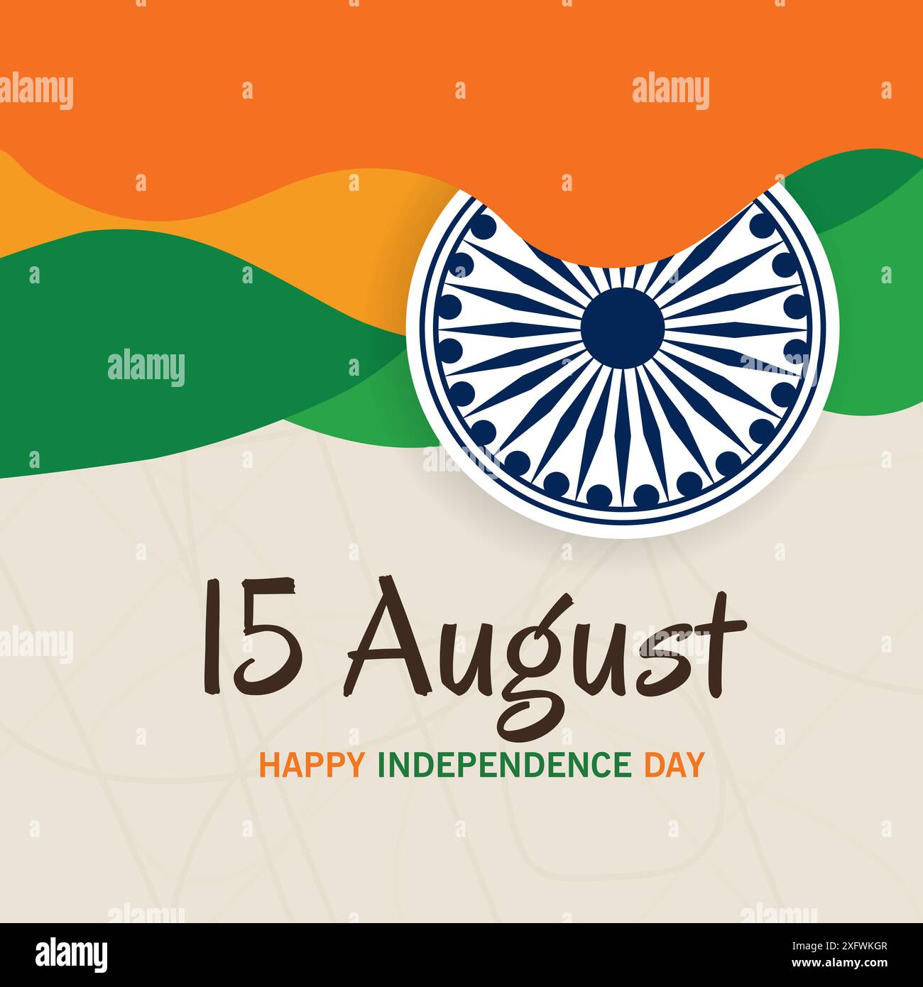 Vector illustration of a Banner with Stylish Text 15th August, National ...
