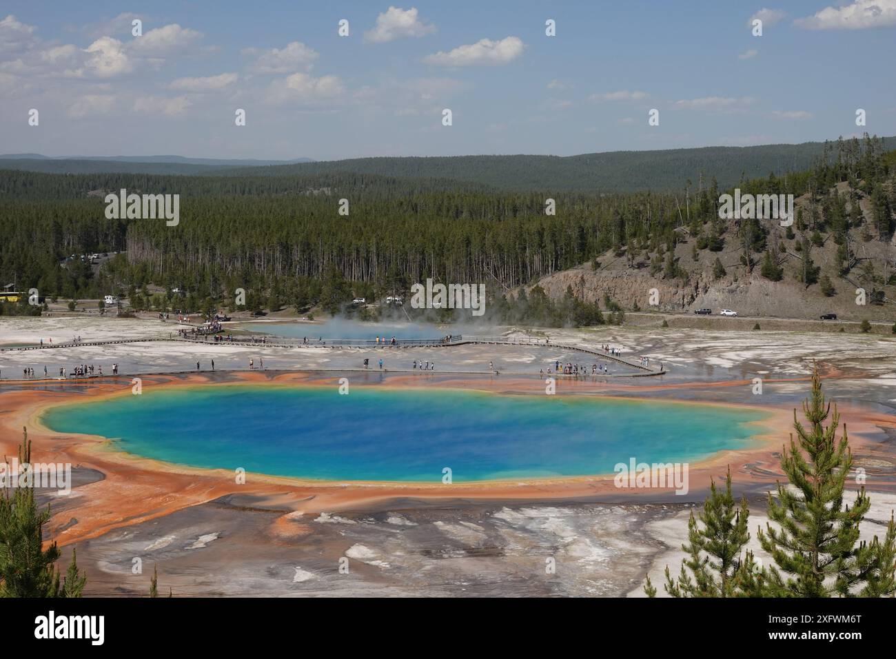 Yellowstone, Grand Prismatic Spring Stock Photo - Alamy