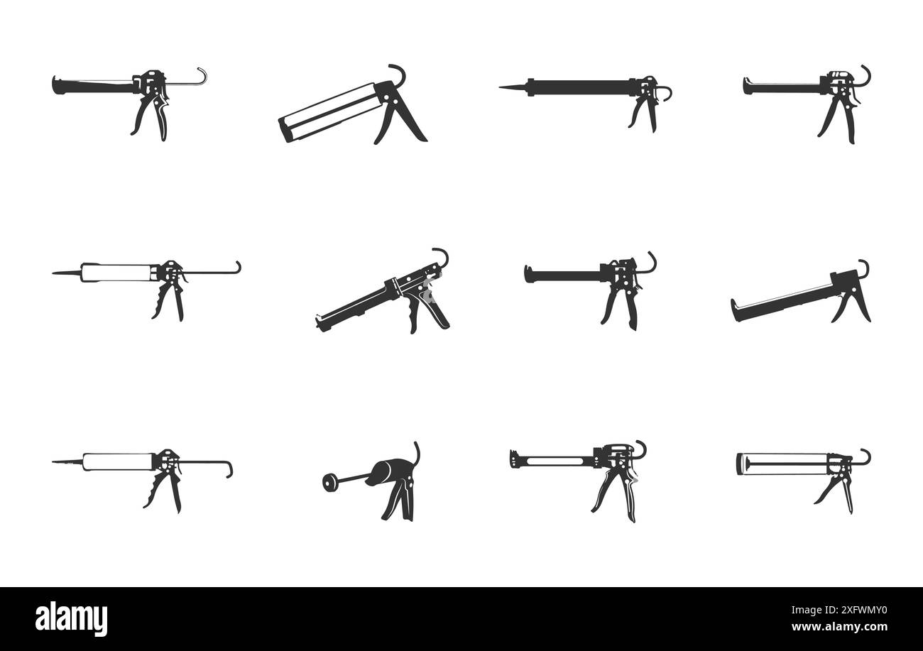 Silicone caulk silhouette vector vectors hi-res stock photography and ...