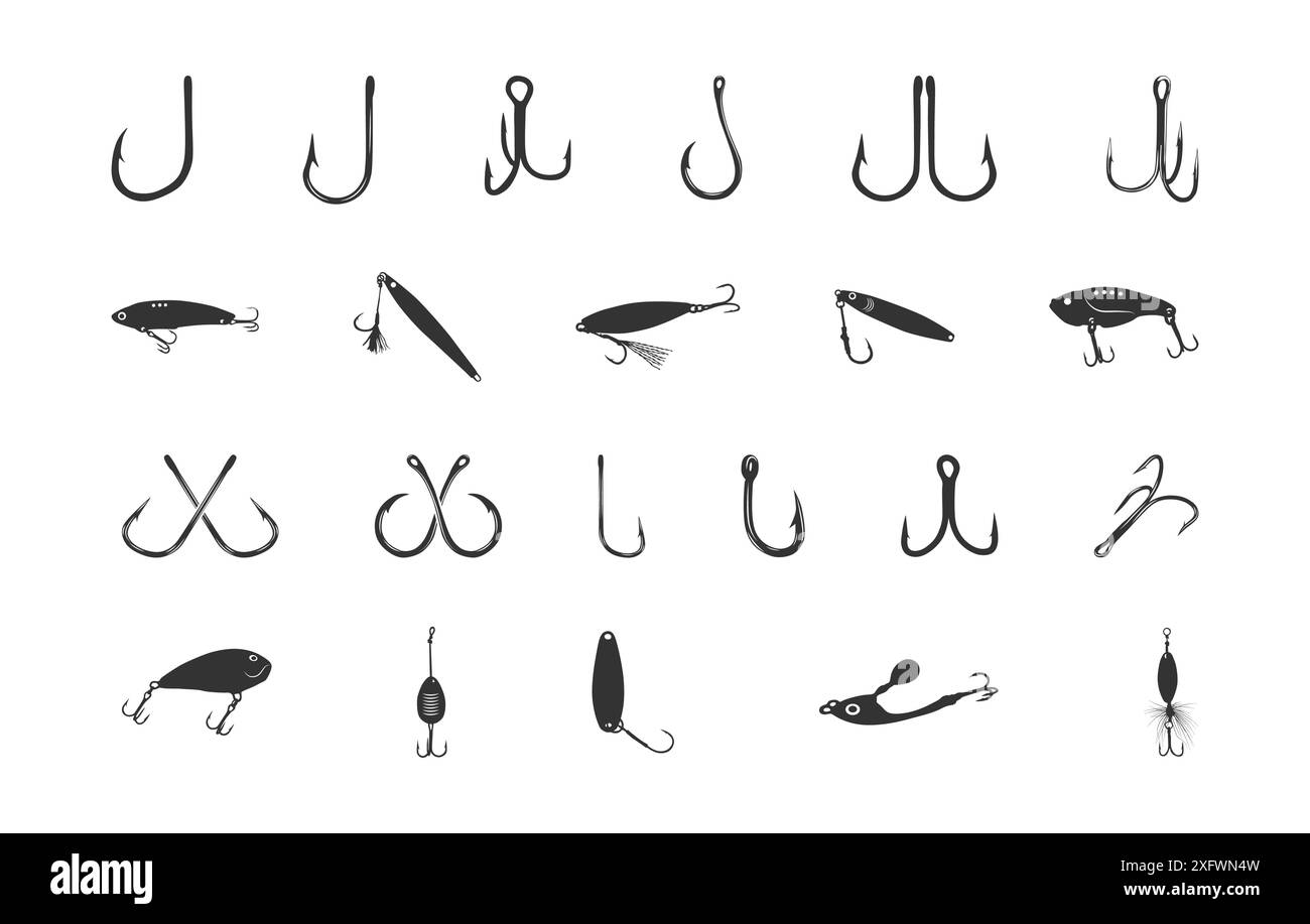 Crossed fish hooks hi-res stock photography and images - Alamy