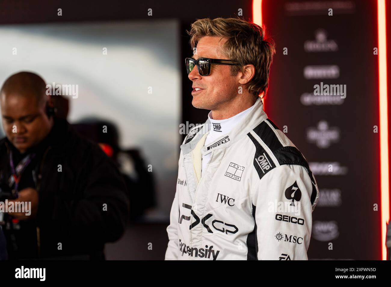 Silverstone, UK. 04th July, 2024. Brad Pitt (USA) Actor on "APX GP ...