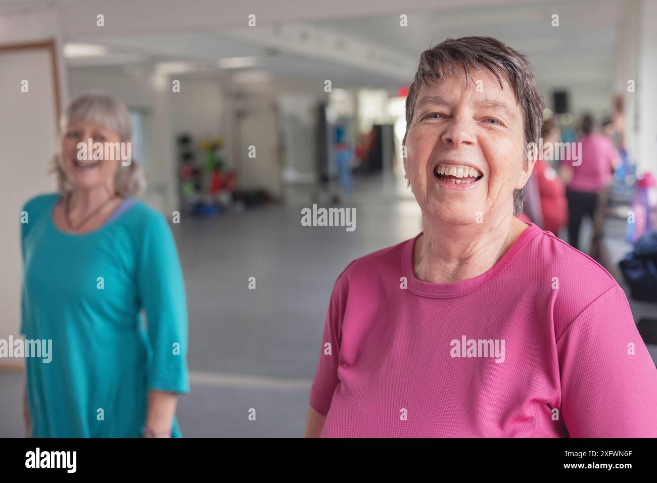 Portrait of happy mature woman at dance studio Stock Photo - Alamy