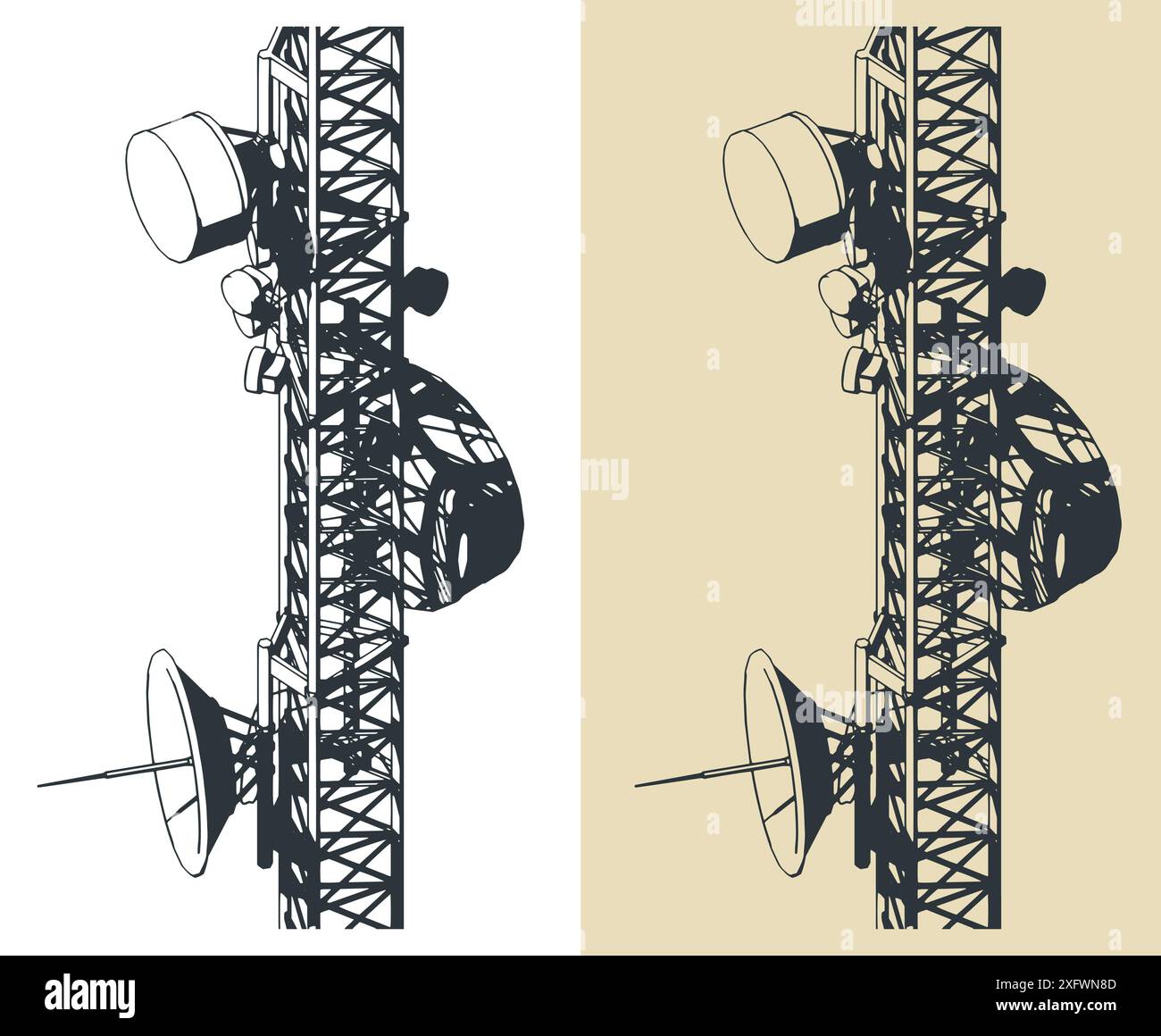 Repeater antennas Stock Vector Images - Alamy