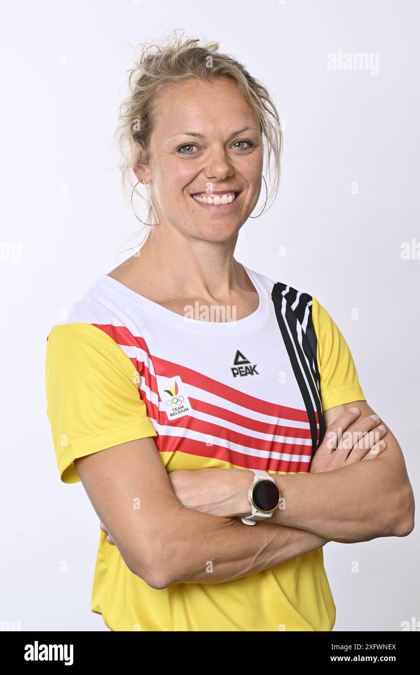 physiotherapist Kathelijn Polspoel poses for the photographer during a ...