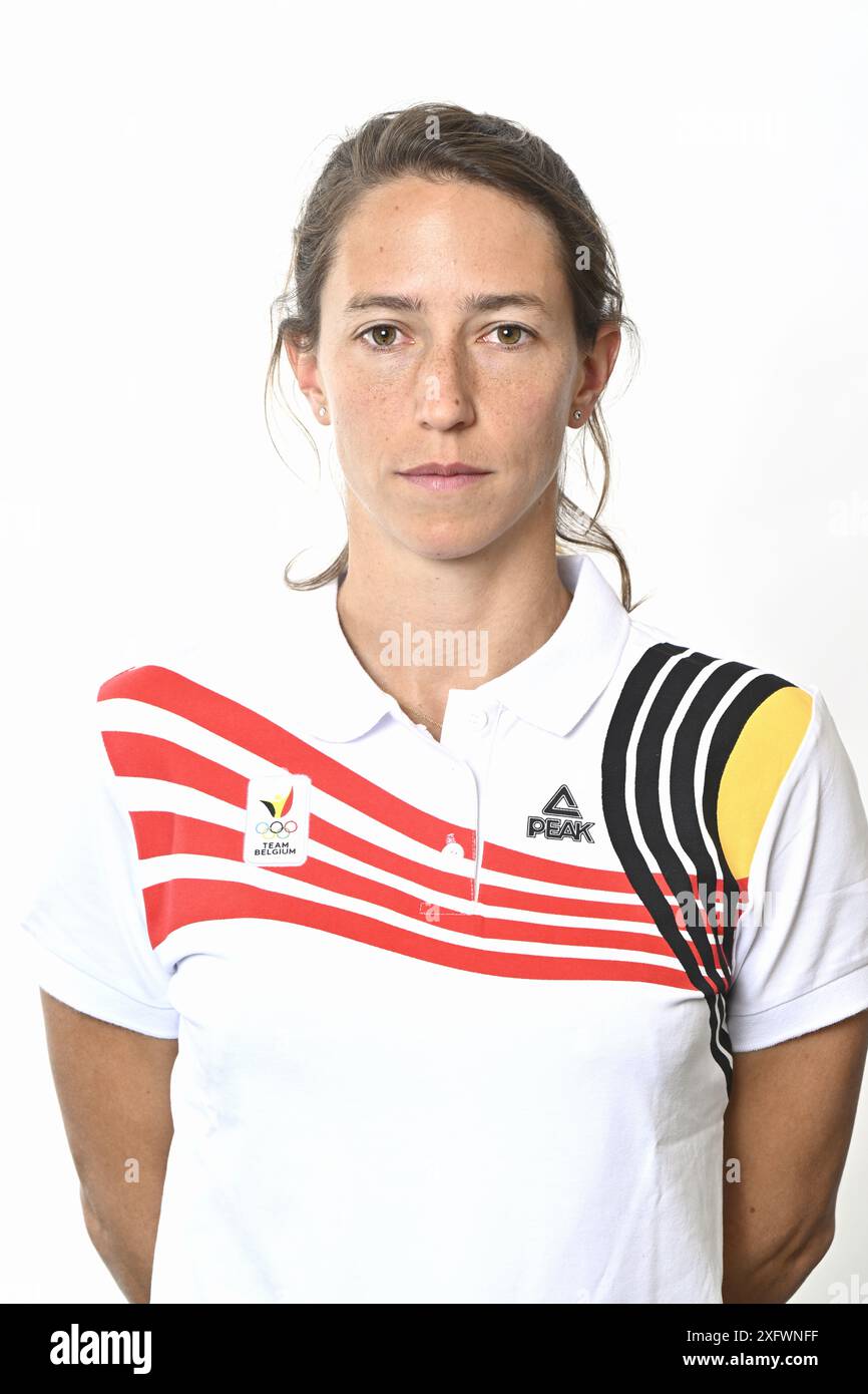 Belgian Barbara Nelen poses for the photographer during a photoshoot ...