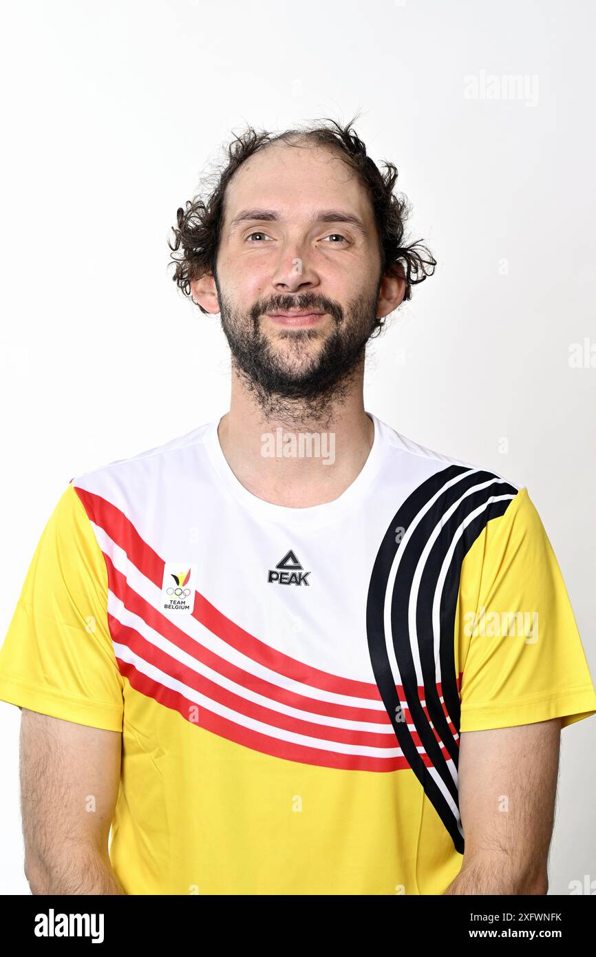 performance analyst Michael Cosma poses for the photographer during a ...