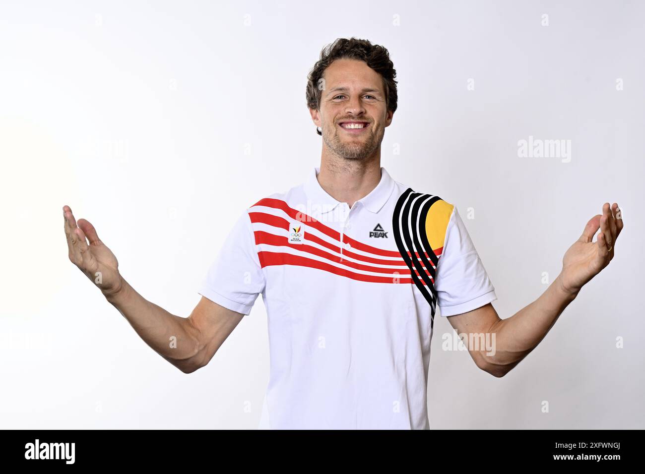 Nicolas De Kerpel poses for the photographer during a photoshoot for ...