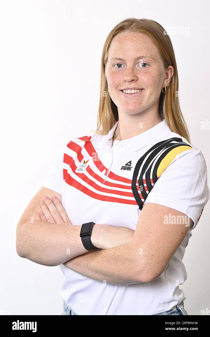 Belgian Vanessa Blockmans poses for the photographer during a ...