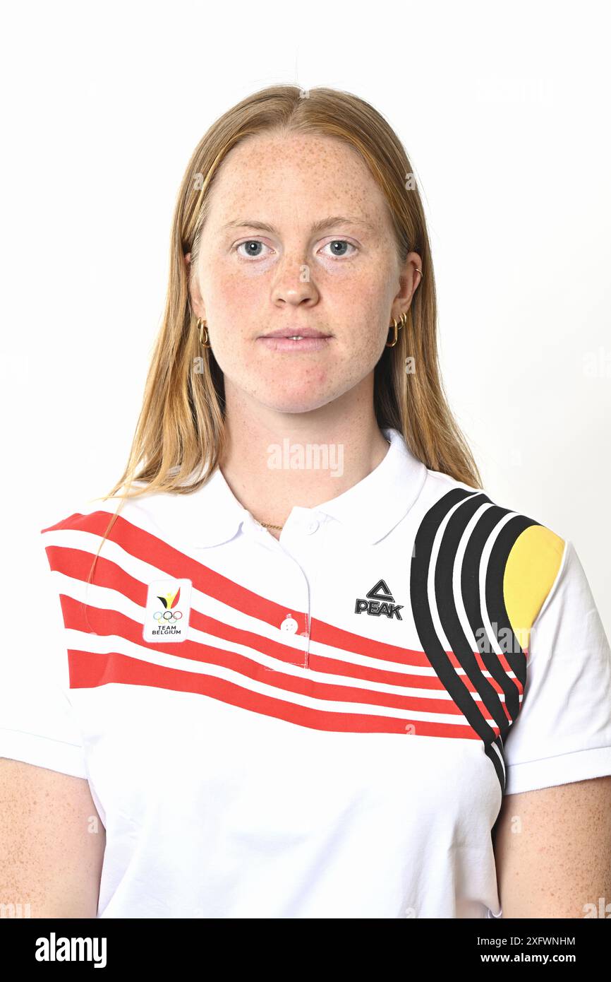 Belgian Vanessa Blockmans poses for the photographer during a ...