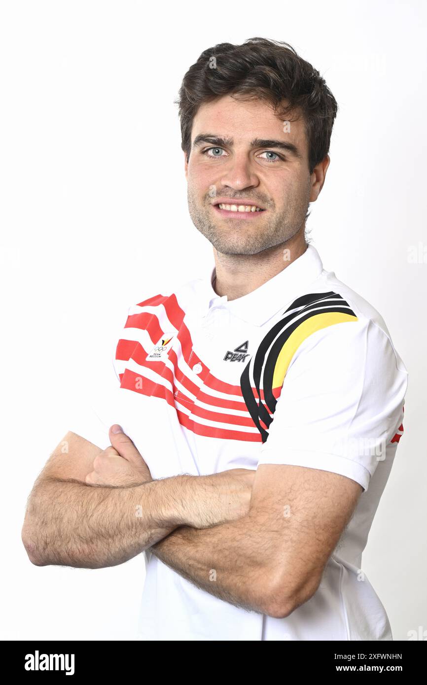 Brussels, Belgium. 03rd July, 2024. Arthur De Sloover poses for the ...