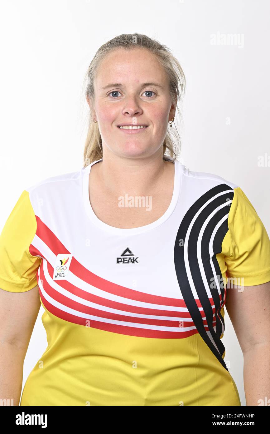 physiotherapist Valentine Smidt poses for the photographer during a ...