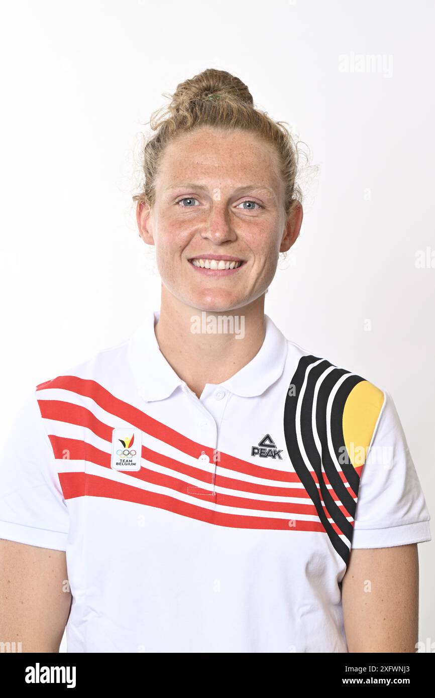 Brussels, Belgium. 03rd July, 2024. Belgian Emma Puvrez poses for the ...