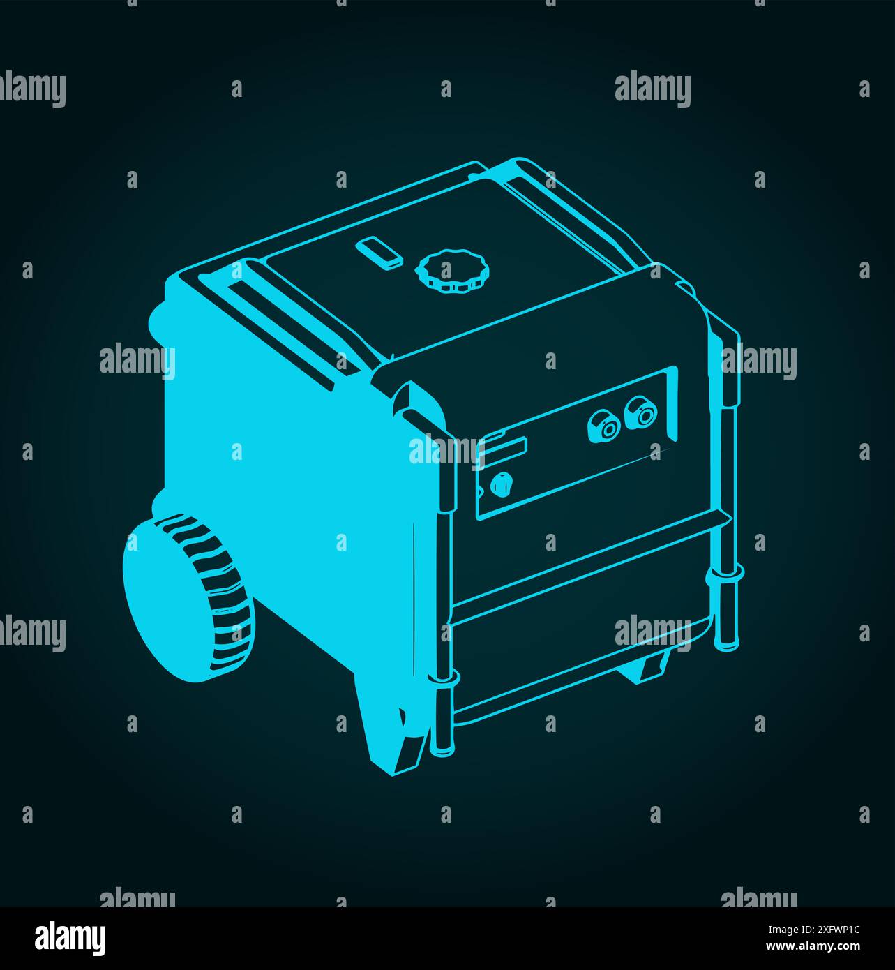 Stylized vector illustration of gasoline generator Stock Vector Image ...