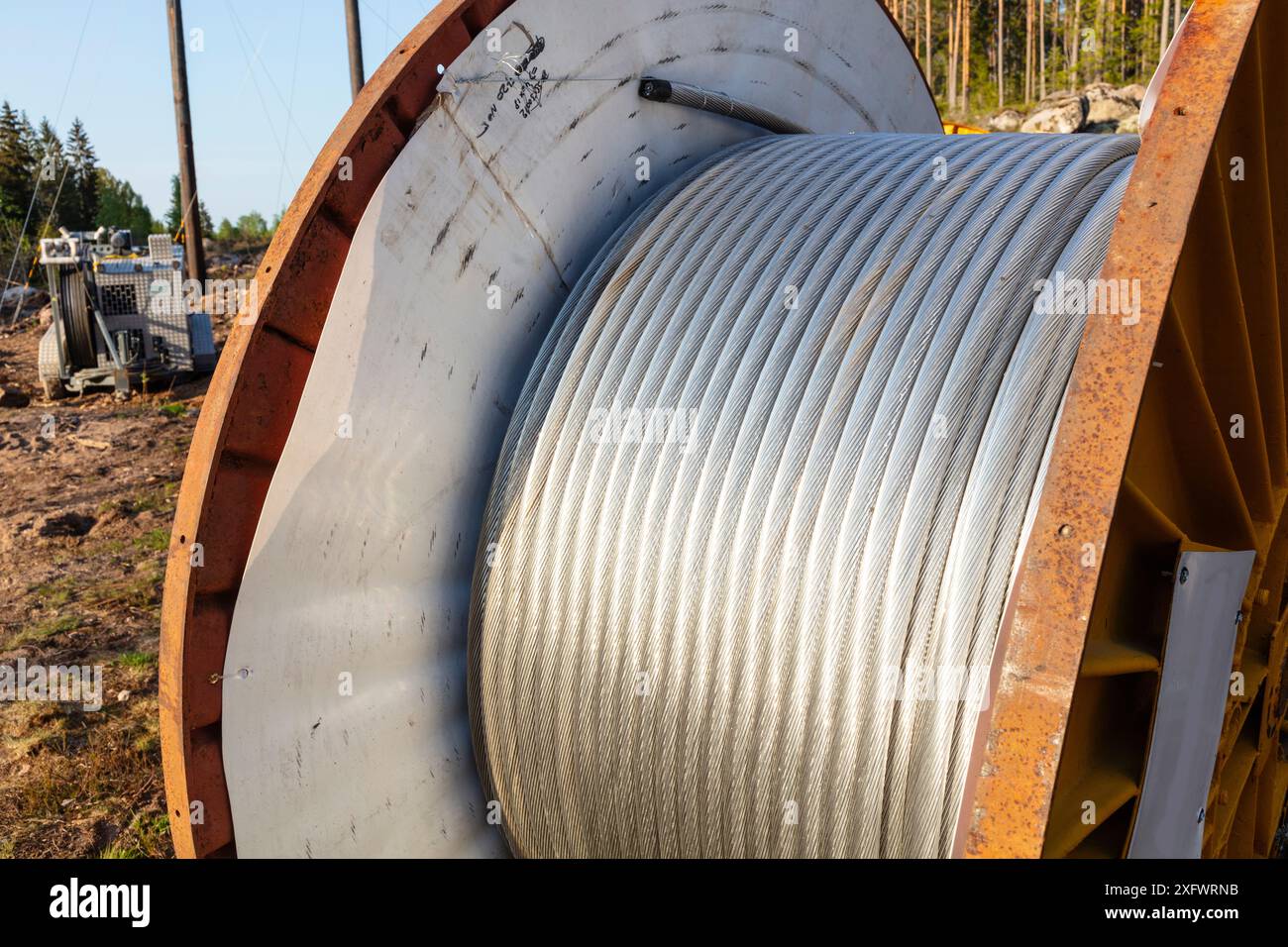 Cable drums hi-res stock photography and images - Alamy