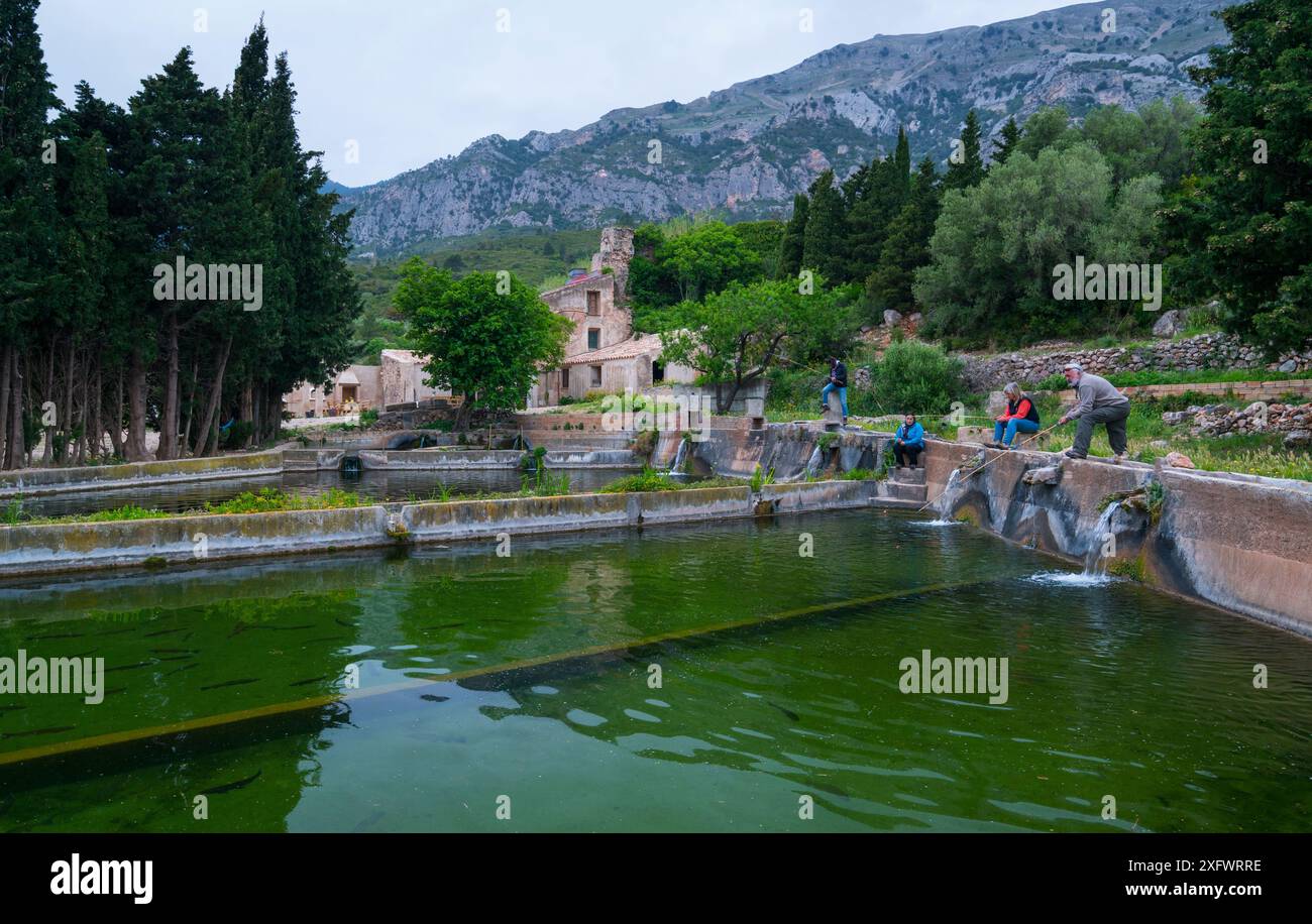 Fish hatchery, Aigua Natura. Toscar Valley, The Ports Natural Park ...