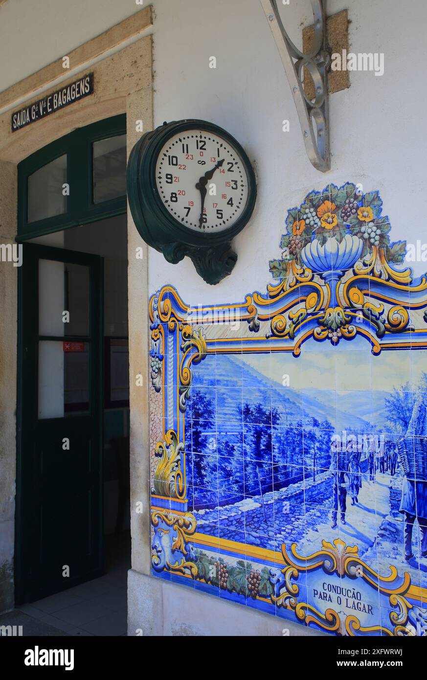 Pinhao, Douro, Portugal. Pinhão train station with its famous typical ...
