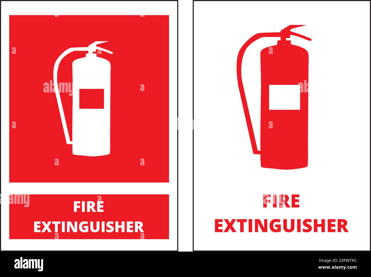 Fire extinguisher banners on a white background Stock Vector Image ...