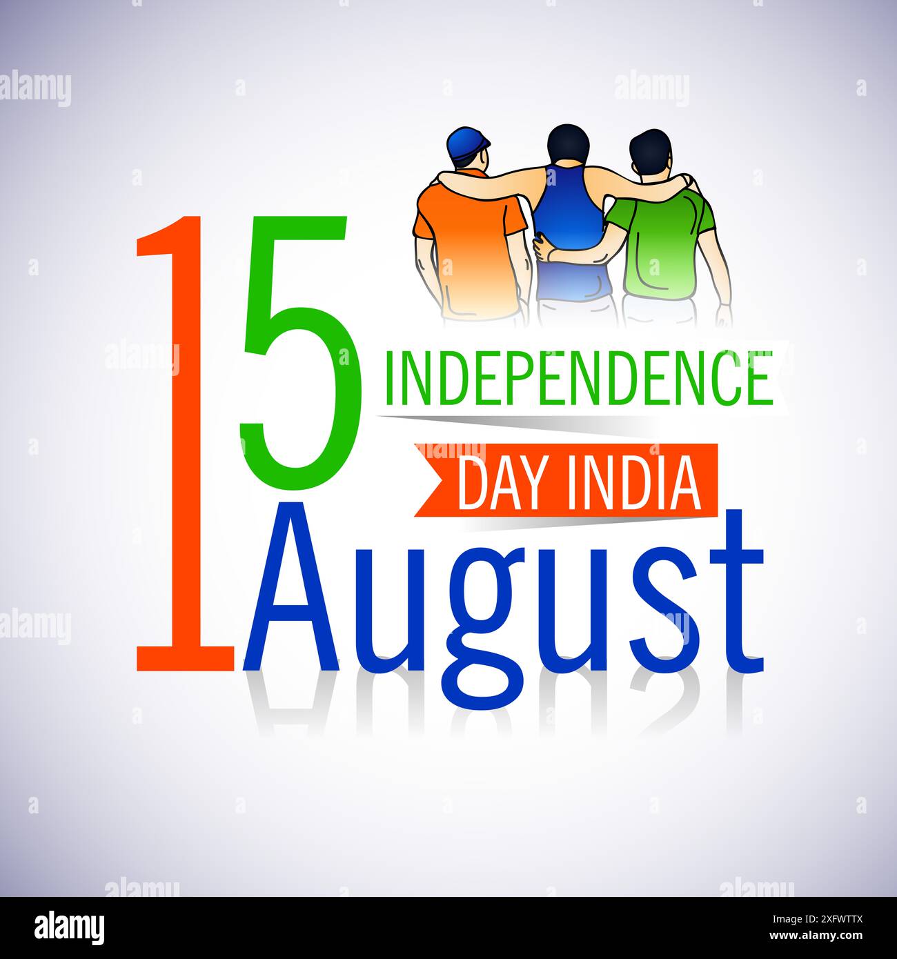 Vector illustration of a Banner with Stylish Text 15th August, National ...