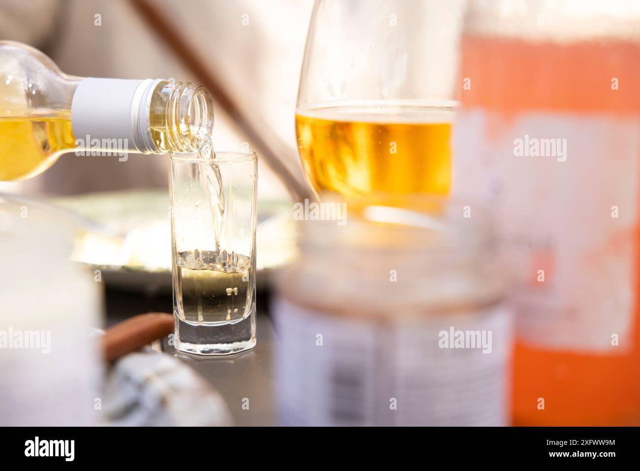 Close up pouring lager beer hi-res stock photography and images - Alamy