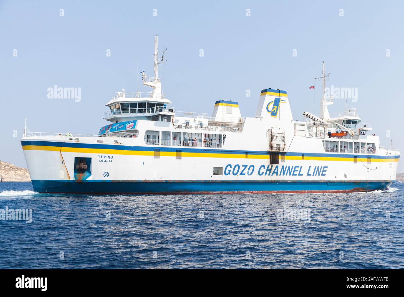 Gozo, Malta - August 27, 2019: MV Ta Pinu ferry ship by The Gozo ...