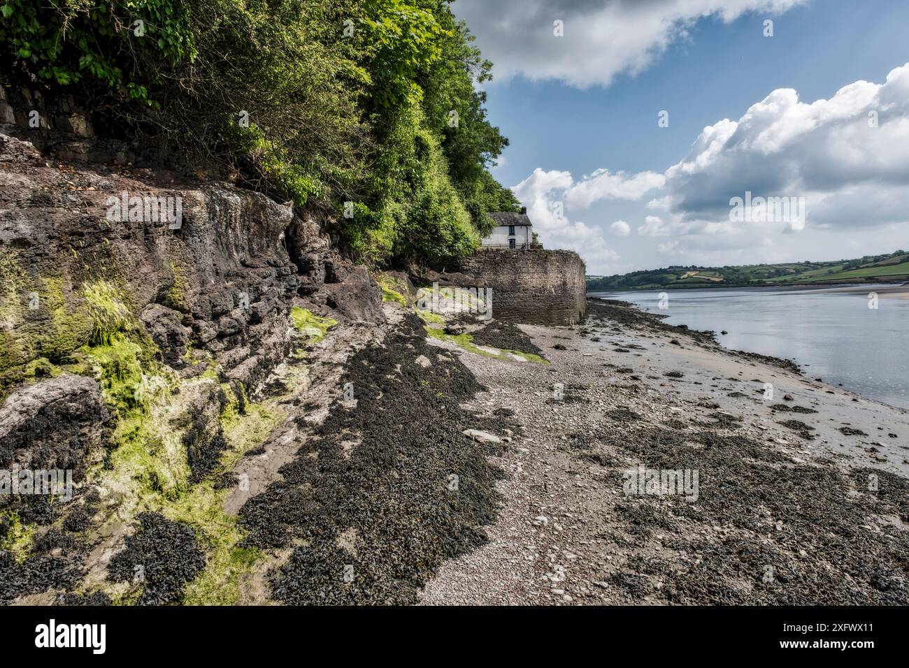 Laugharne, Wales, castle landscape, Dylan Thomas Stock Photo - Alamy