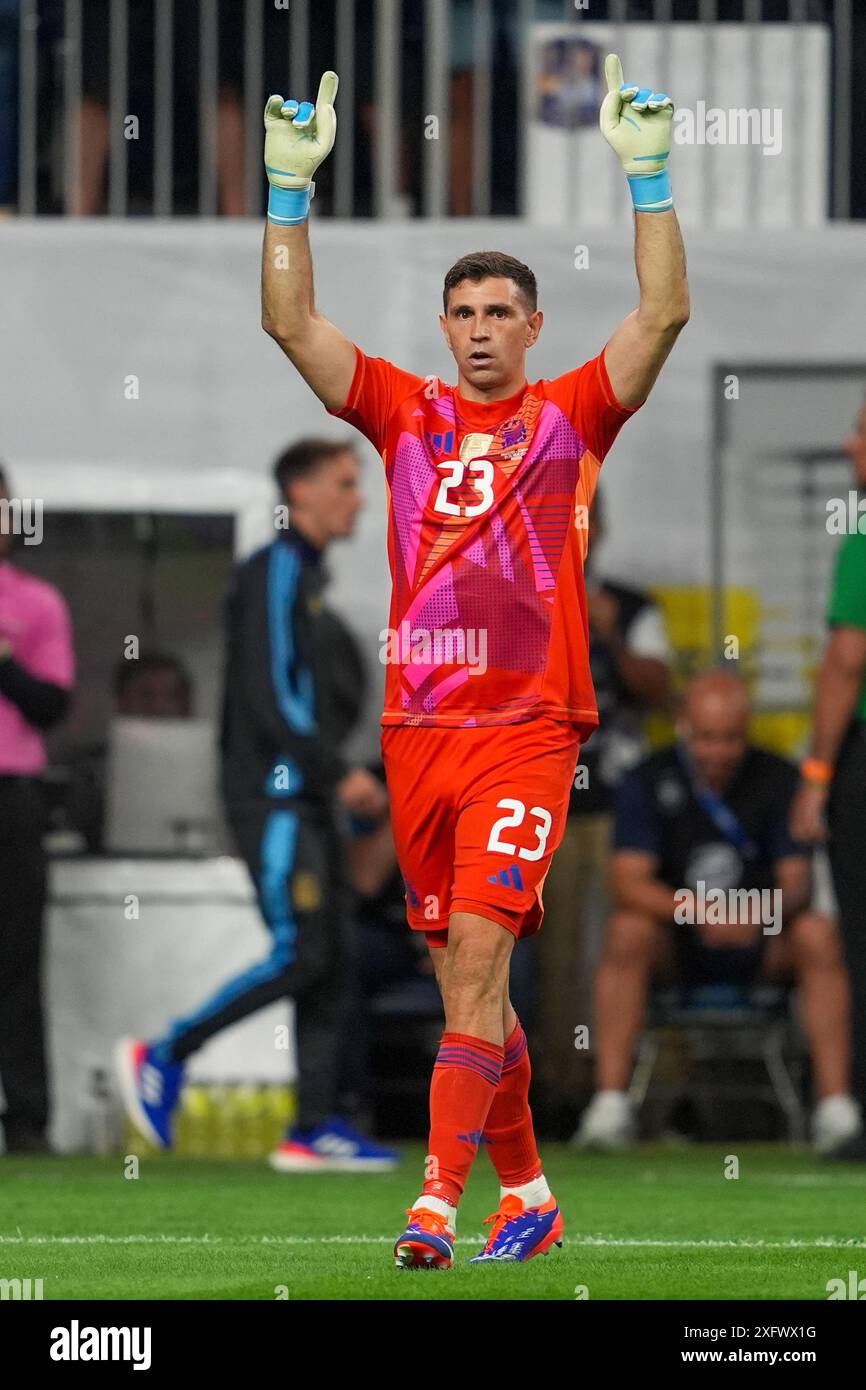 Houston, USA. 04th July, 2024. HOUSTON, TEXAS - JULY 04: Argentina's ...