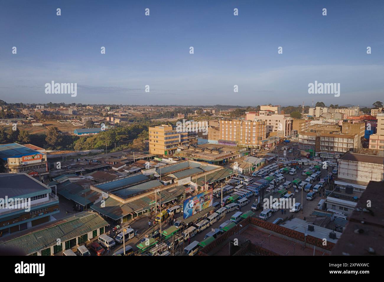 Sun rises over the city of Eldoret in western Kenya. Eldoret is a major ...