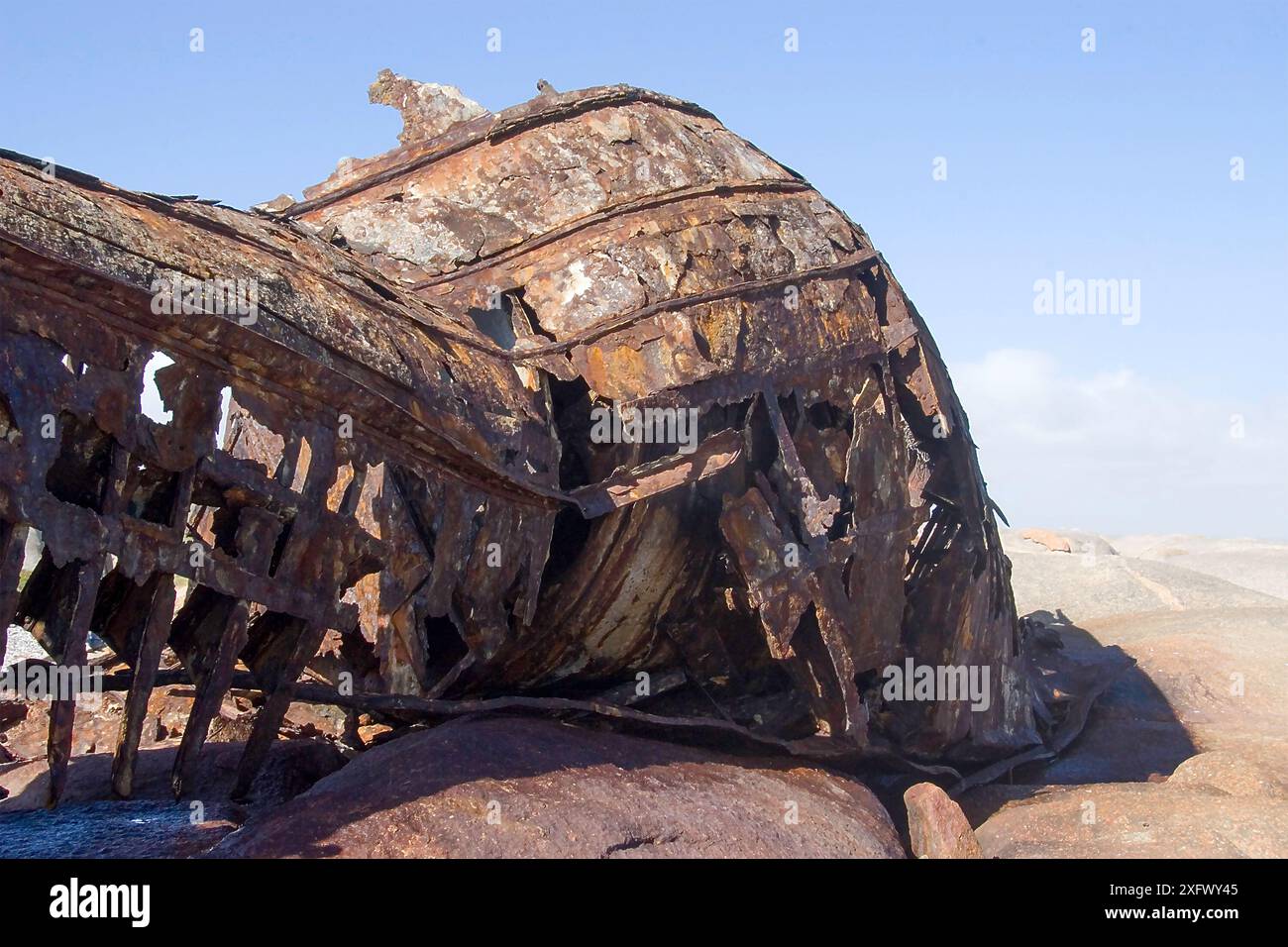 Wreck of the Aristea, a fishing trawler that ran aground on 4th July ...