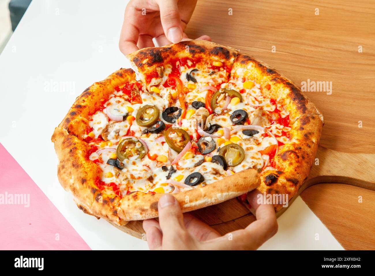 Santa fe flavoured Neapolitan pizza authentic brick oven naples ...